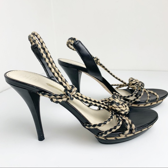 Max Studio | Shoes | Max Studio Platform Heels Braided Leather Straps ...